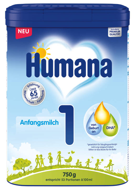 Начальная молочная смесь "Humana 1 " с 0 до 6 месяцев (400г) MyPack